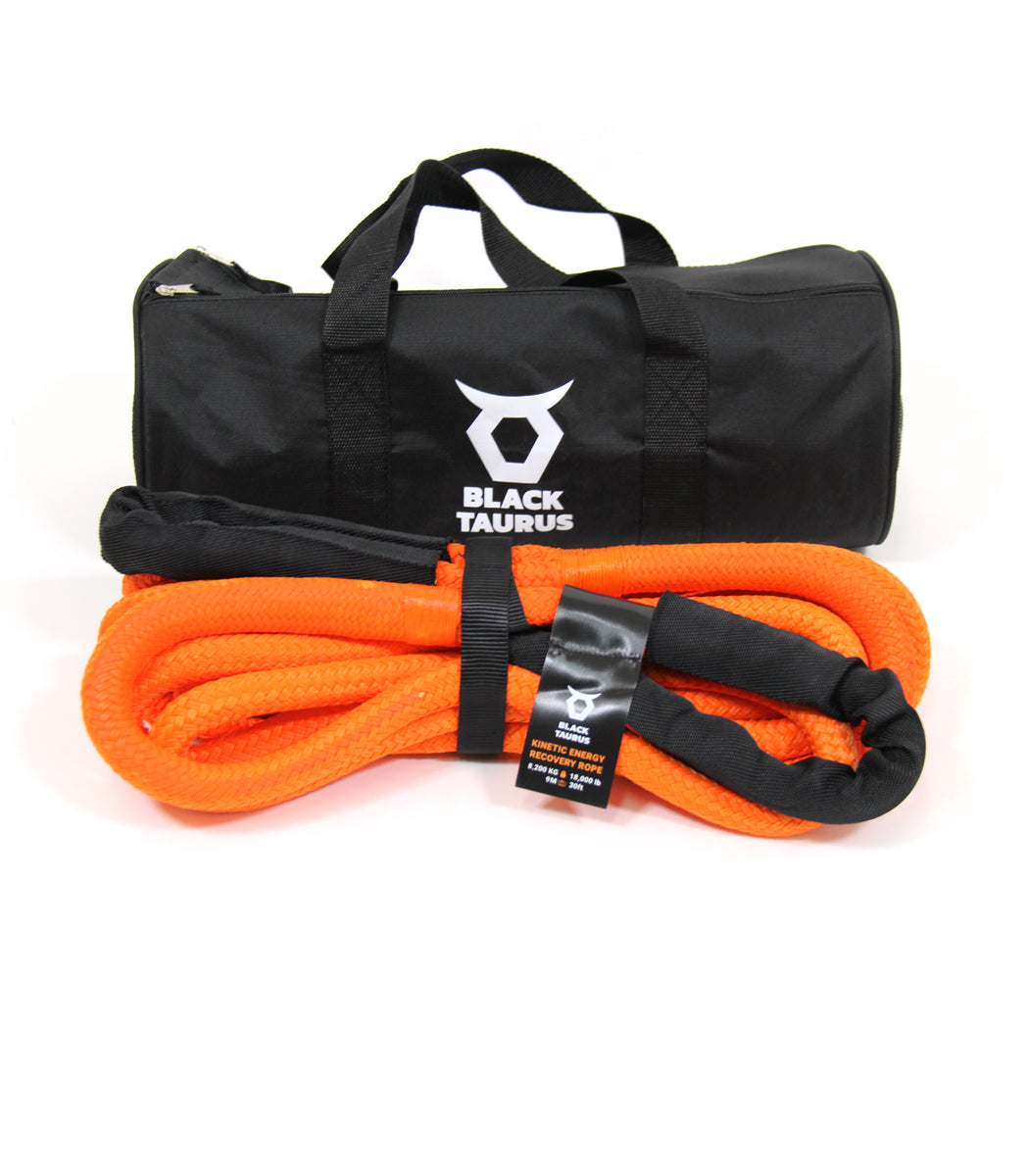 Kinetic Recovery Rope HD 30' 18,230 lb – Black Taurus